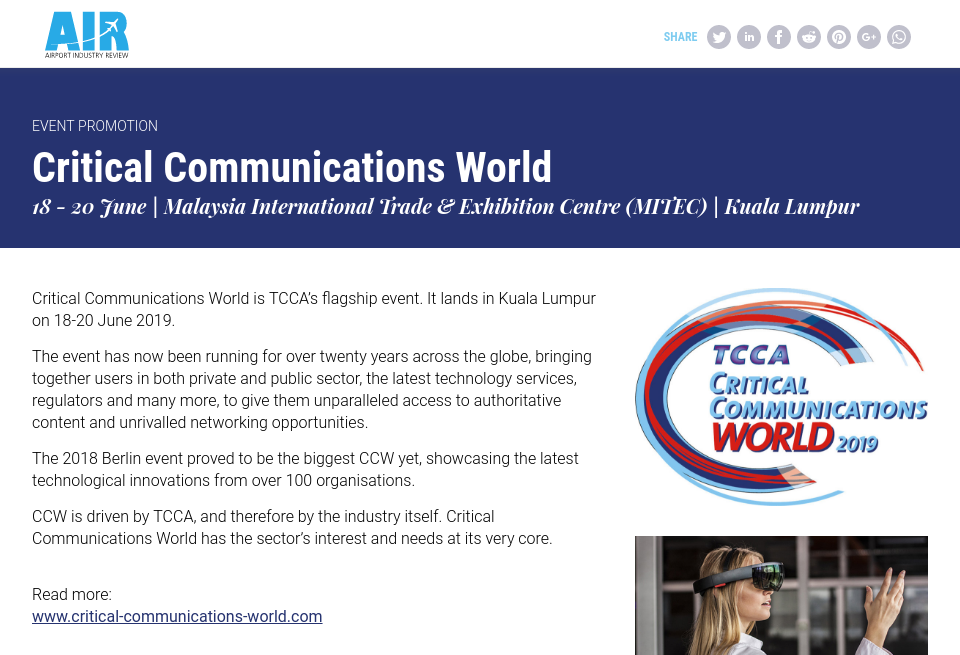 Critical Communications World - Airport Industry Review | Issue 42 ...