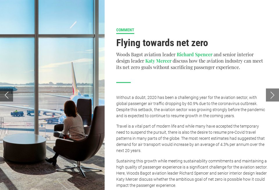 Flying towards net zero - Airport Industry Review | Issue 66 | April 2021