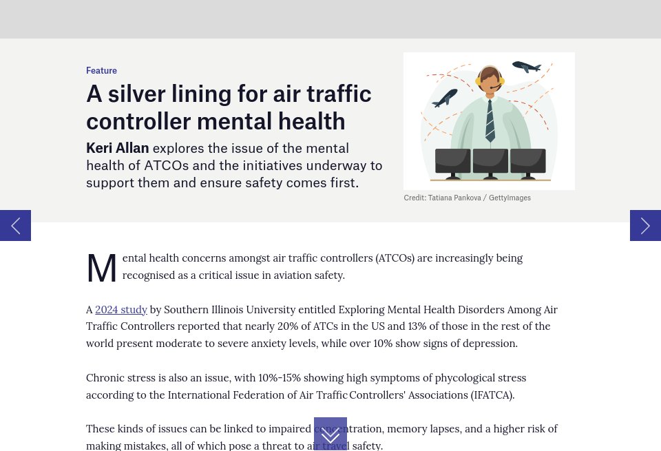 A silver lining for air traffic controller mental health - Airport ...