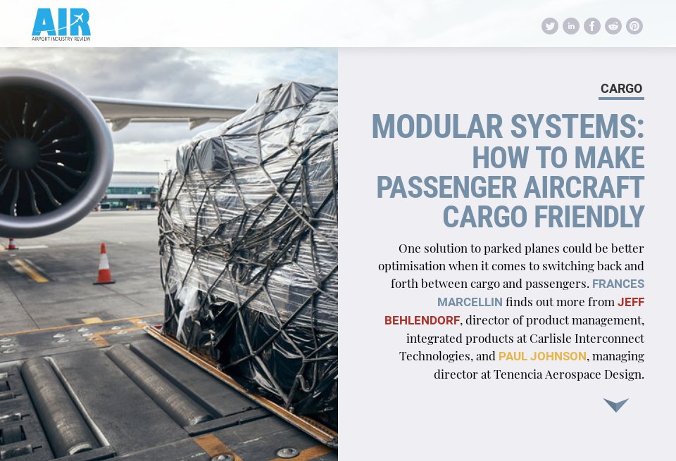 Modular systems: how to make passenger aircraft cargo friendly ...