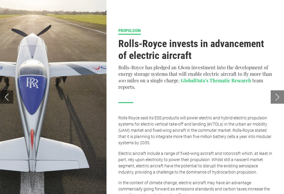 Rolls-Royce invests in advancement of electric aircraft - Airport ...