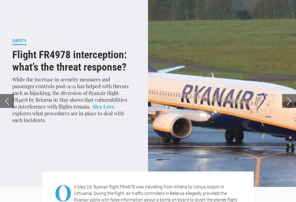 Flight FR4978 interception: what’s the threat response? - Airport ...