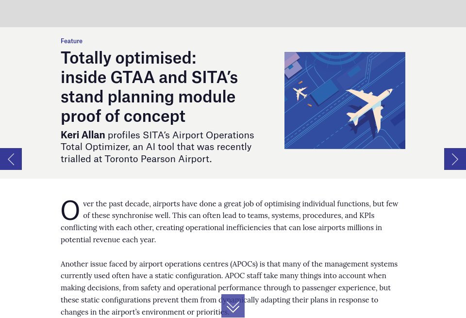 Totally optimised: inside GTAA and SITA’s stand planning module proof ...