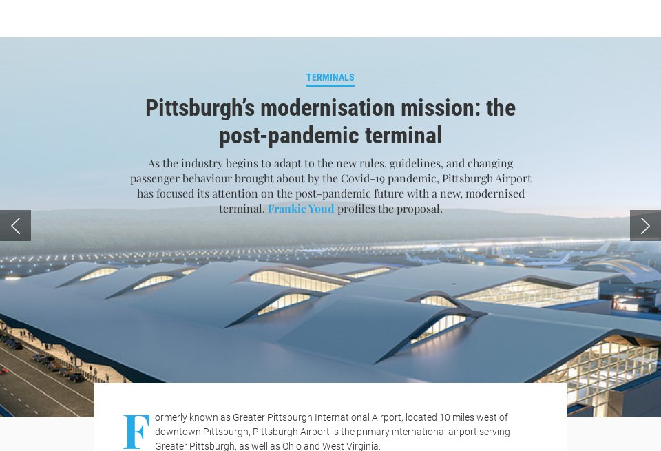 Pittsburgh’s post-pandemic terminal - Airport Industry Review | Issue ...