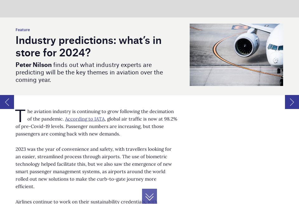Industry predictions: what’s in store for 2024? - Airport Industry ...