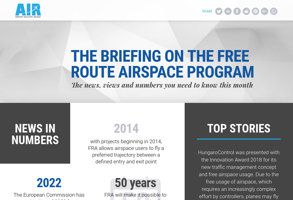 The briefing on the Free Route Airspace program - Airport Industry Review | Issue 39 | January 2019