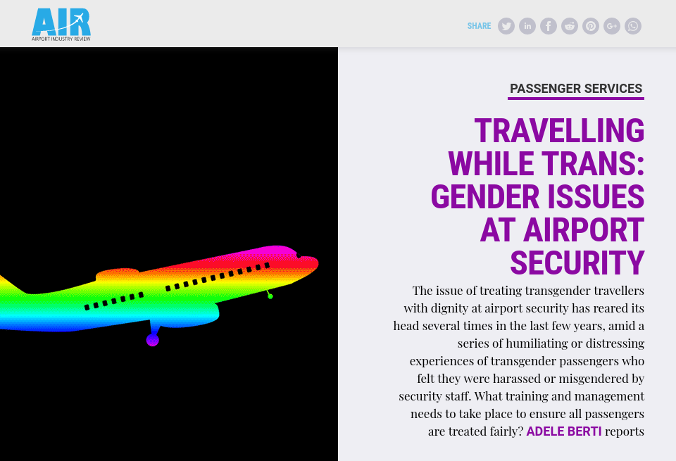 Travelling while trans: gender issues at airport security - Airport ...