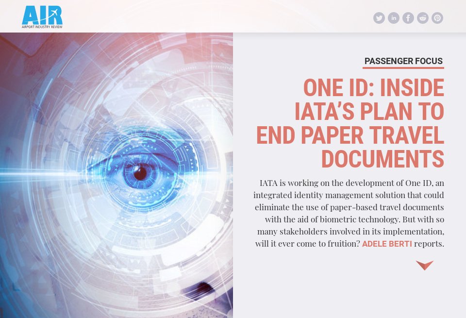 One ID: inside IATA’s plan to end paper travel documents - Airport ...
