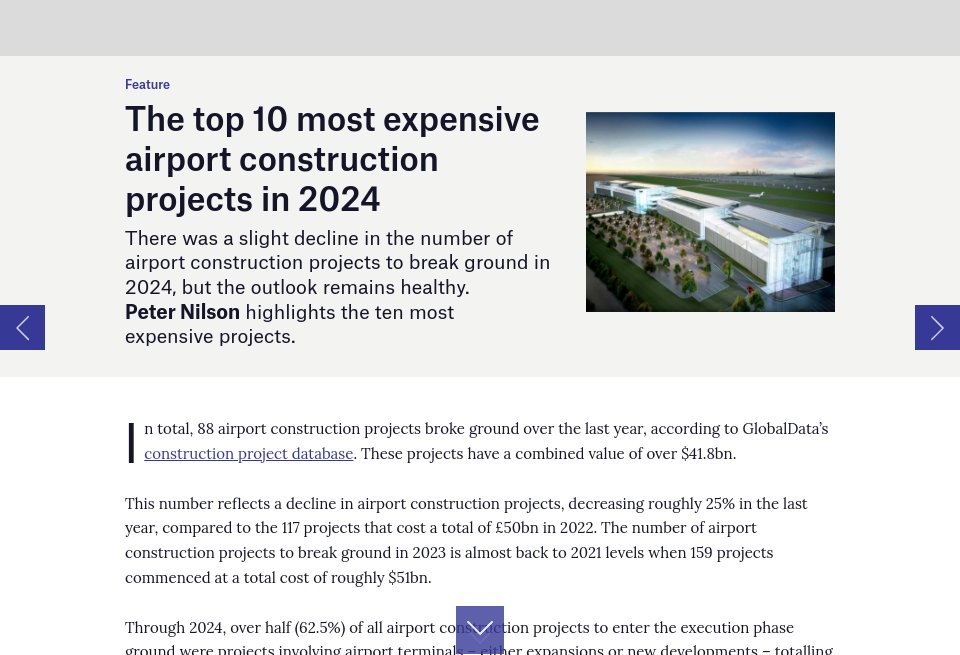 The top 10 most expensive airport construction projects in 2024 ...