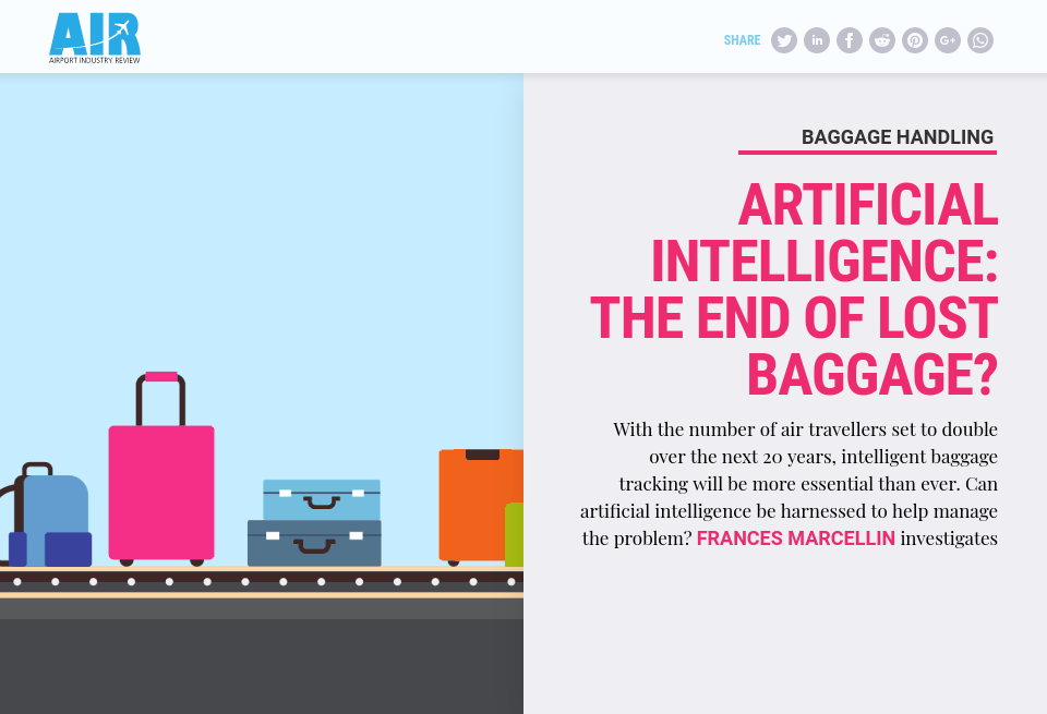 Artificial intelligence: the end of lost baggage? - Airport Industry ...