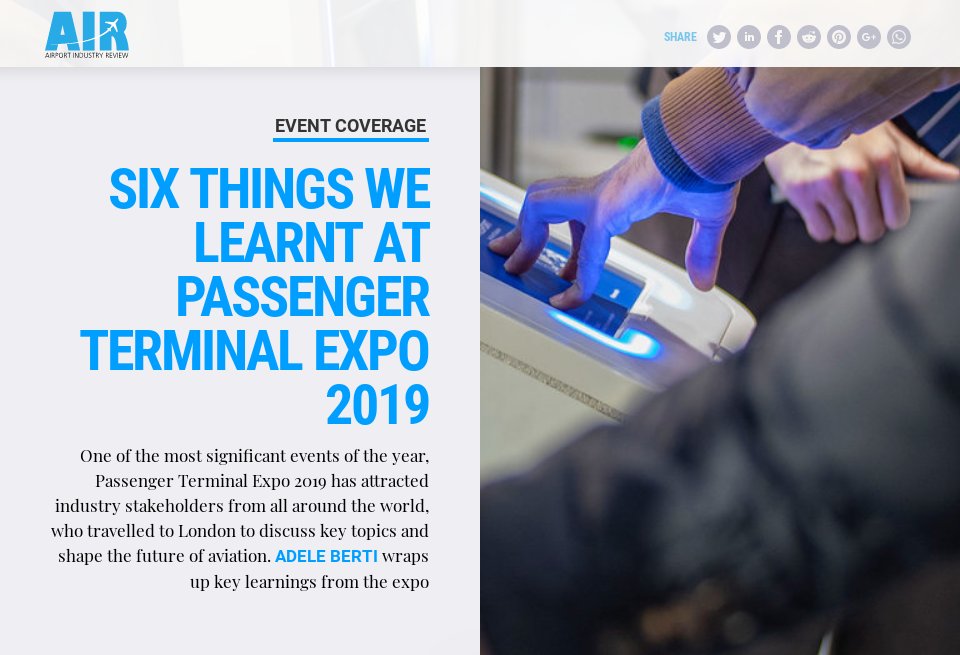 Six things we learnt at Passenger Terminal Expo 2019 - Airport Industry ...