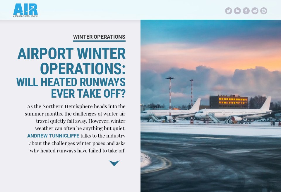 Airport winter operations: will heated runways ever take off? - Airport ...