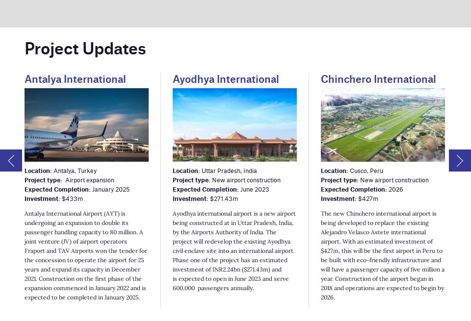 Project Updates - Airport Industry Review | Issue 85 | June 2023