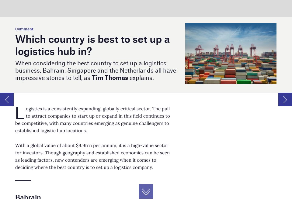 Which country is best to set up a logistics hub in? - Airport Industry ...