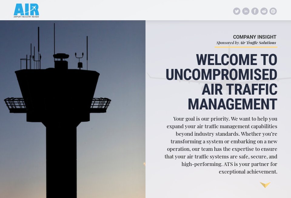 Air Traffic Solutions Company Insight - Airport Industry Review | Issue ...
