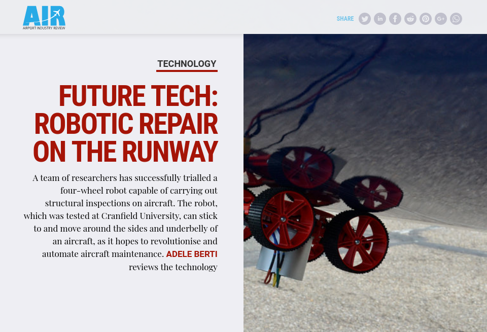 Future tech: robotic repair on the runway - Airport Industry Review ...
