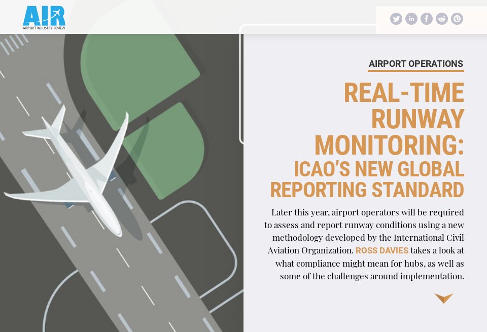 Real-time runway monitoring: ICAO’s new global reporting standard ...