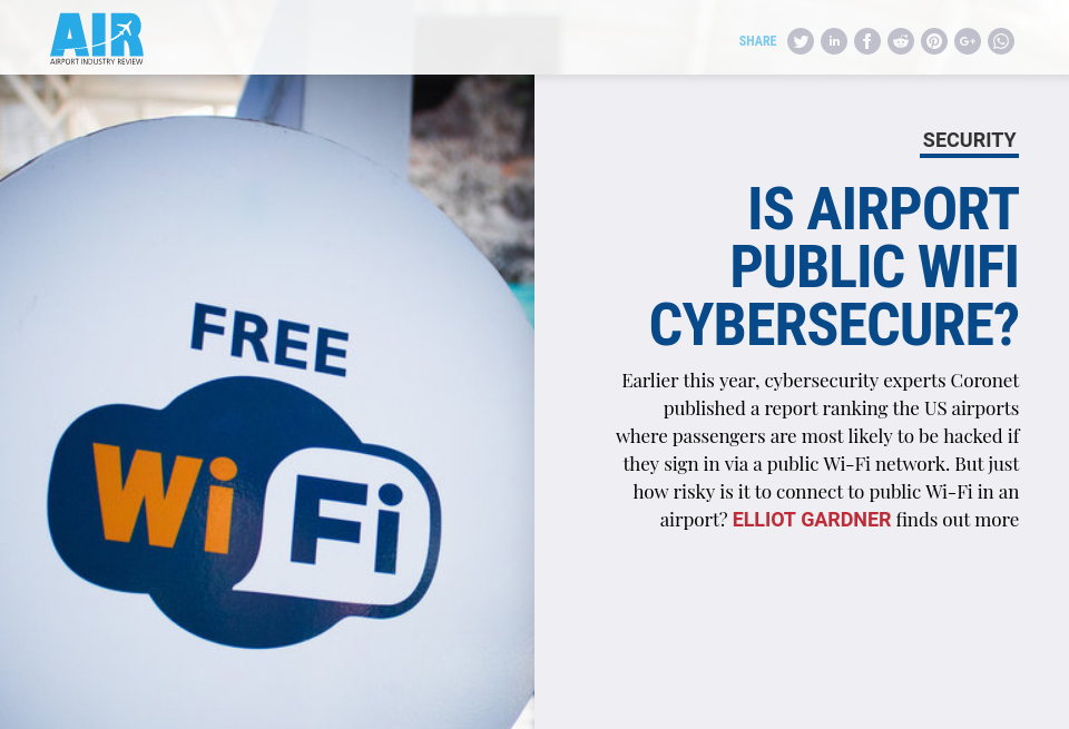 Is airport public WiFi cyber-secure? - Airport Industry Review | Issue ...