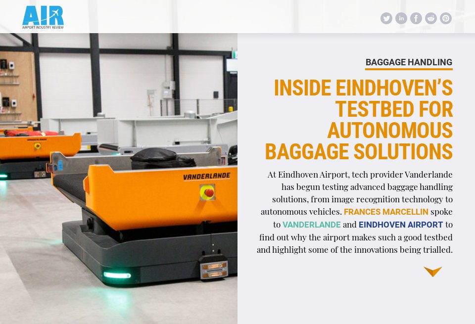 Inside Eindhoven’s testbed for autonomous baggage solutions - Airport ...