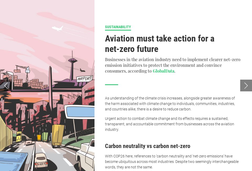 Aviation must take action for a net-zero future - Airport Industry ...
