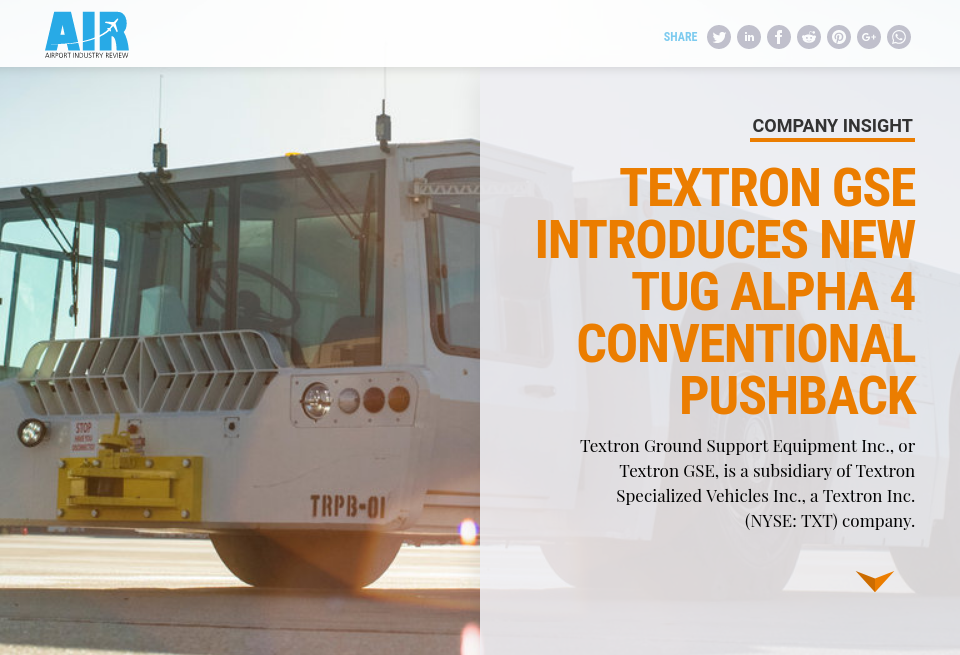 Textron Company Insight - Airport Industry Review | Issue 36 | October 2018