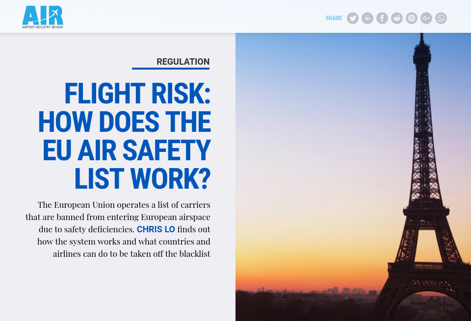 Flight risk: how does the EU Air Safety List work? - Airport Industry ...