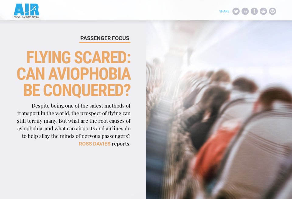 Flying scared: can aviophobia be conquered? - Airport Industry Review ...