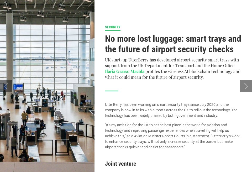Smart trays and the future of airport security checks - Airport ...