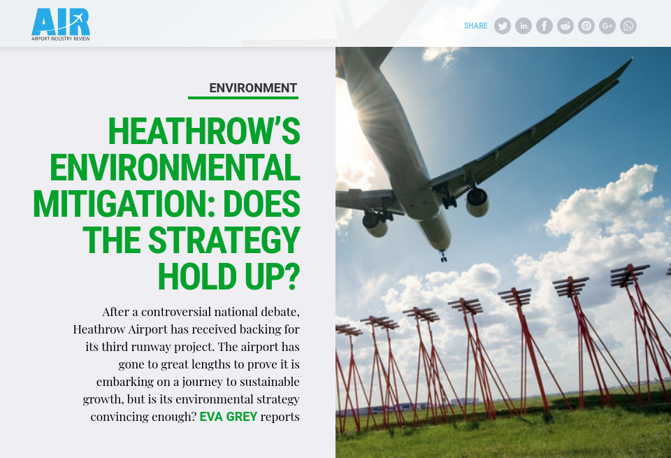 Heathrow’s environmental mitigation: does the strategy hold up ...